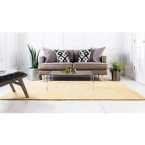 Unique Loom Tradition Collection Classic Southwestern Distressed Casual Design Area Rug, 5 ft x 8 ft, Yellow/Ivory