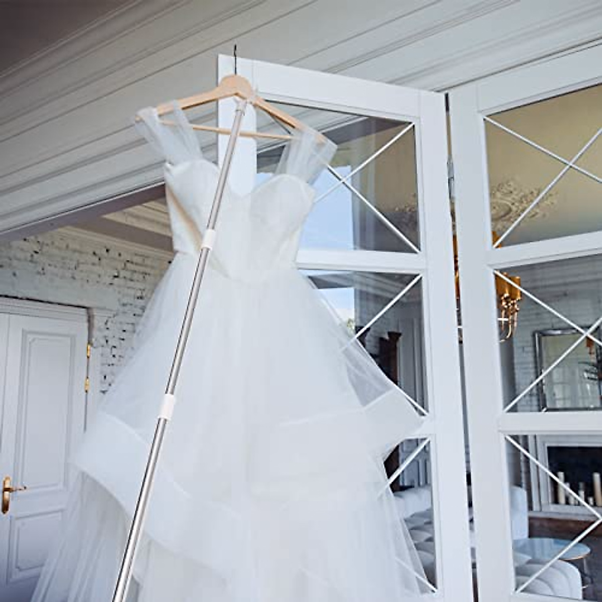 DOITOOL Long Reach Closet Pole with Hook for Reaching, Telescoping Closet Pole Extending Closet Hook Pole, Adjustable Long Reach Stick for Closet, Ceiling, Shelf ( 37.73 inch )