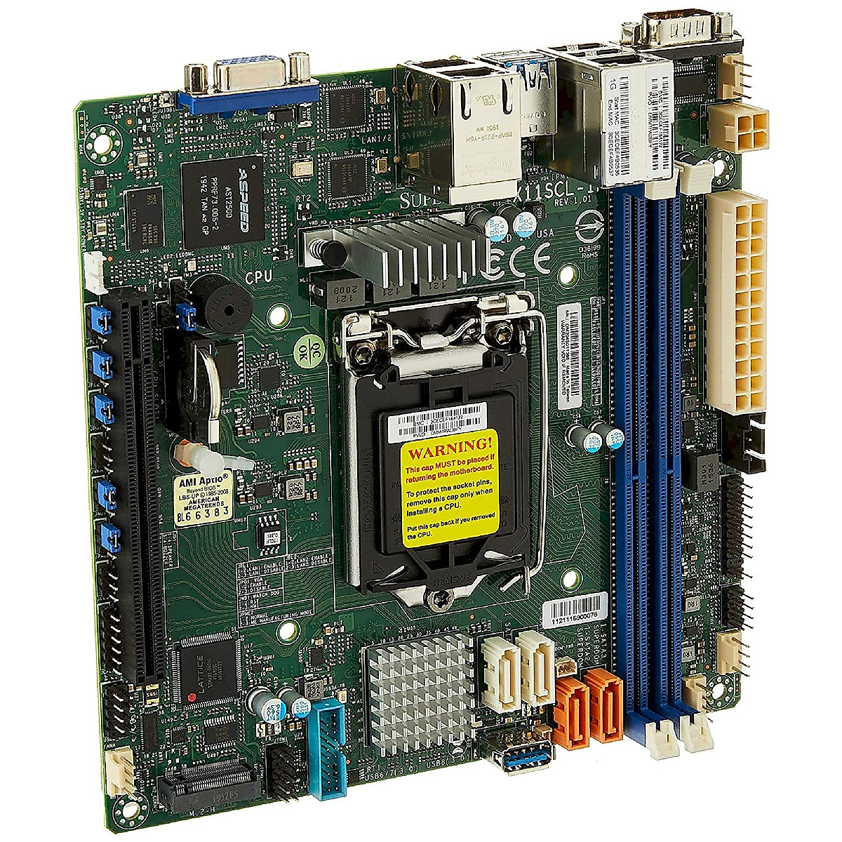 SuperMicro MBD-X11SCL-F-O C242 LGA1151 4X DDR4 2666MHZ ECC UDIMM PCH 3X PCI-E