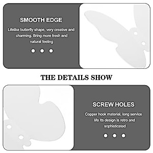 MAJHER 1set Handbag Umbrella Free Fashion Butterfly-Shape Hooks Punch Clothes Copper Hallway Mounted Screws Bedrooms Decor Towel for Hanging Entryway Door Hook Butterfly-Design Coat Hanger Hangers