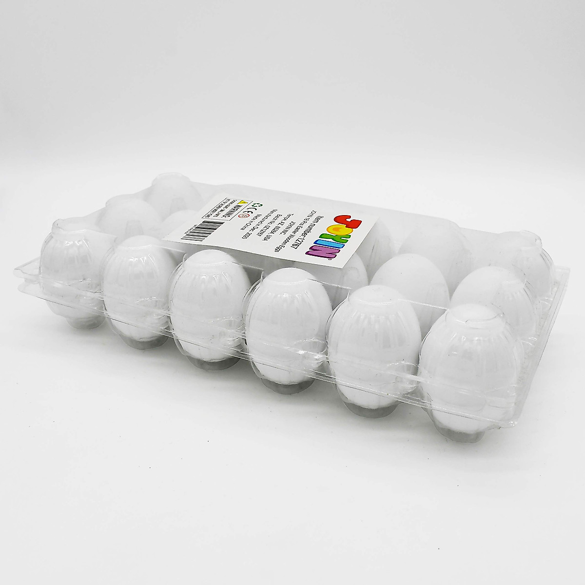 18 Pcs Easter Egg, White Wooden Eggs, Life Size Plain Decorating Eggs for Kids Easter DIY Paint Your Own Egg Decor, Easter Craft, Easter Eggs Hunt, Easter Basket Stuffers, School Activities Supplies