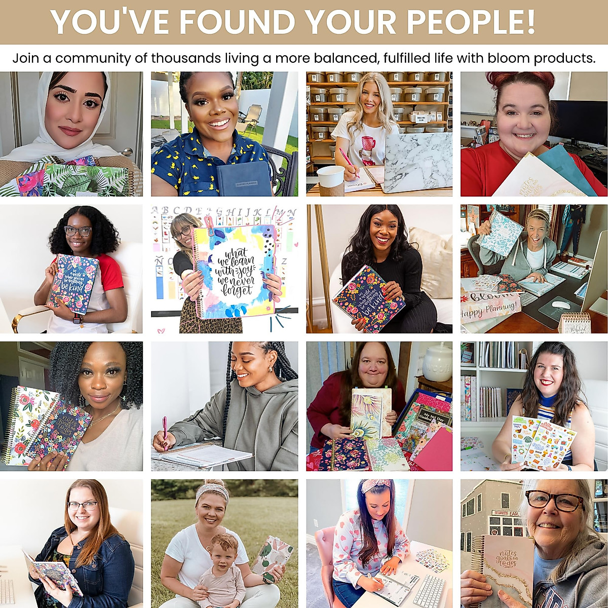 bloom daily planners Undated Perpetual Desk Easel / Inspirational Standing Flip Calendar - Page a Day - (5.25" x 5.5") - Positive Daily Affirmations