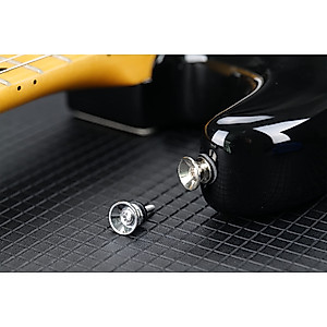 Musiclily Metal Guitar Strap Buttons End Pins for Fender Style Acoustic Classical Electric Guitar Bass Ukulele,Chrome(Pack of 2)