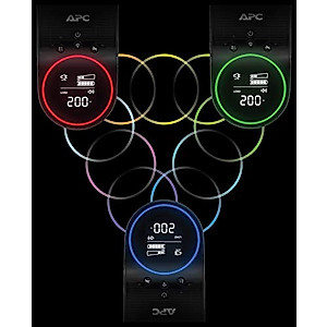 APC Gaming UPS, 1500VA Sine Wave UPS Battery Backup with AVR and (3) USB Charger Ports, BGM1500B, Back-UPS Pro Uninterruptible Power Supply, Midnight