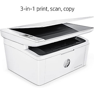 HP Laserjet Pro MFP M29W All-in-One Wireless Monochrome Laser Printer for Home Office, White - Print Scan Copy - 19 ppm, 600 x 600 dpi, 8.5 x 11.69, Hi-Speed USB, Cbmou External Webcam