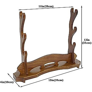 LUCKNIGHT Display Stand Sword Display Stand Solid Wood Rack Samurai Sword Brackets Holder Sword Stand