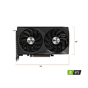 Gigabyte GeForce RTX 3060 Gaming OC 8G (rev. 2.0) Graphics Card, 2X WINDFORCE Fans, 8GB 128-bit GDDR6, GV-N3060GAMING OC-8GD REV2.0 Video Card