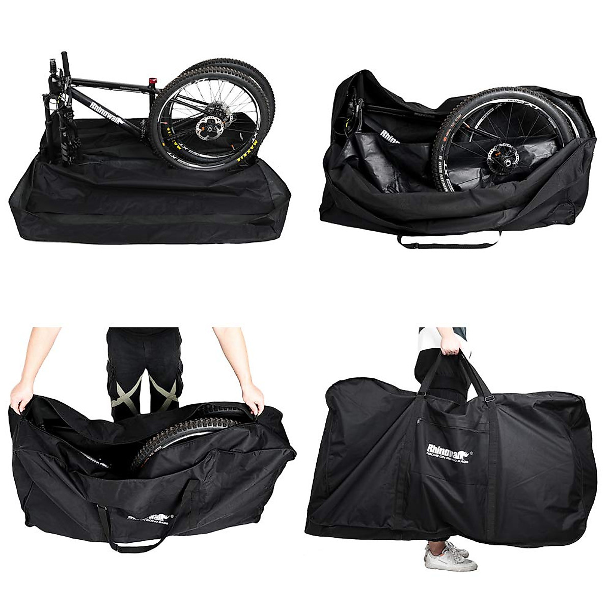 HUNTVP Bike Travel Bag Bicycle Transport Carrying Case with a Carry Bag for 26-29inch Folding Bike Foldaway Bicycle