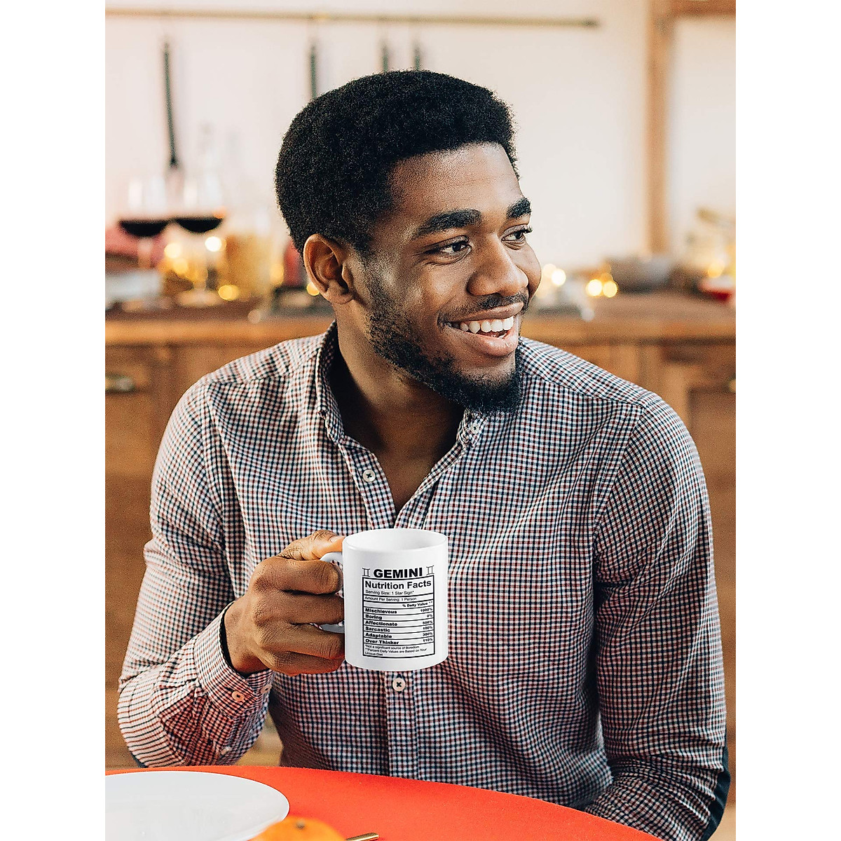 Gemini Nutrition Facts Coffee Mug Funny Motivation Inspiration 11-ounce White Ceramic Novelty Cup CMP00136