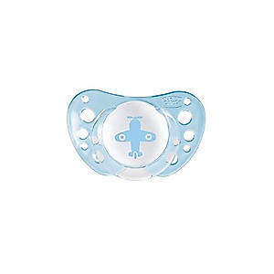 Chicco NaturalFeeling Gift Set with 2 Newborn Baby Bottles + Pacifier, 0 m + Blue