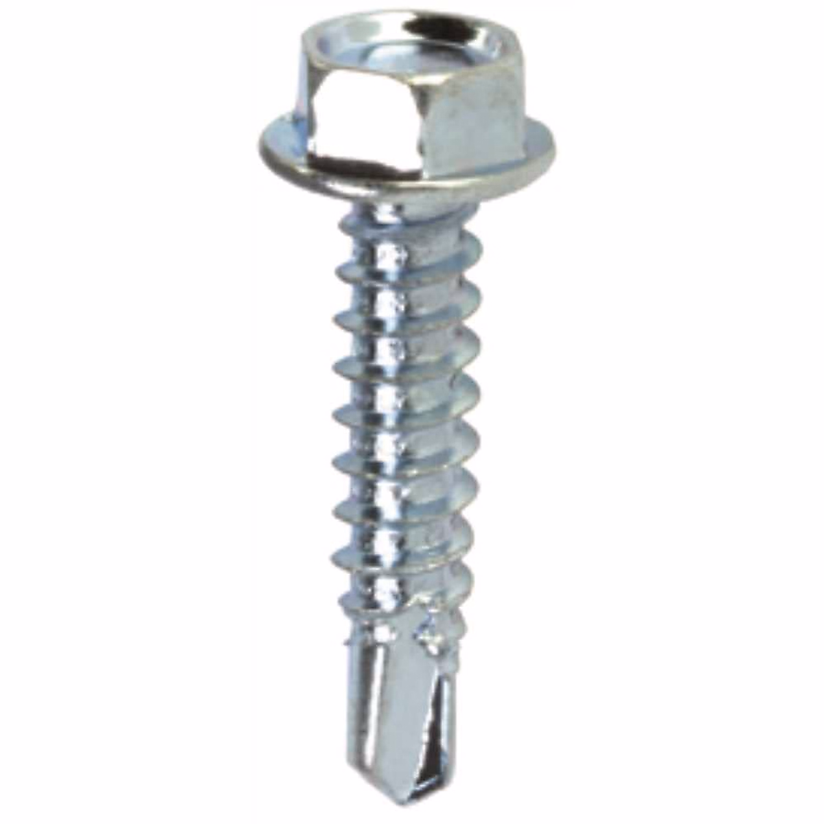 Teks 21316 Screw, 8 Thread, 1 in L, Coarse Thread, Hex Drive, Self-Drilling, Self-Tapping Point, Steel, Zinc, 170 PK - pack of 170