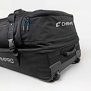 CHAMPRO Umpire Equipment Bag on Wheels for Baseball/Softball Officials, Black