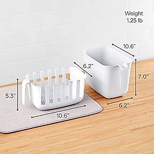 YouCopia Dry&Store Reusable Bag Drying Rack and Bin Set, Silicone Bags Organizer and Storage