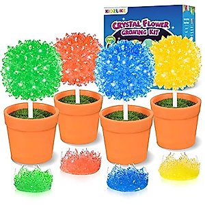 Crystal Flower Growing Science Kit,Easter Gifts for Kids Ages 6-12, STEM Projects Experiments Toys & Crafts Gifts for Girls Boys 7 8 9 10 11 Years Old