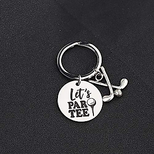 POTIY Golfer Gift Golf Keychain Charm Jewelry for The Lovers and Collectors of Golf (golf keychain)