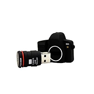 Cute and Novelty Camera Bag Shape Animal Pen Drive 32GB USB 2.0 Flash Drive U Disk Thumb Drive Memory Stick Data Storage Jump Drive with Key Chain