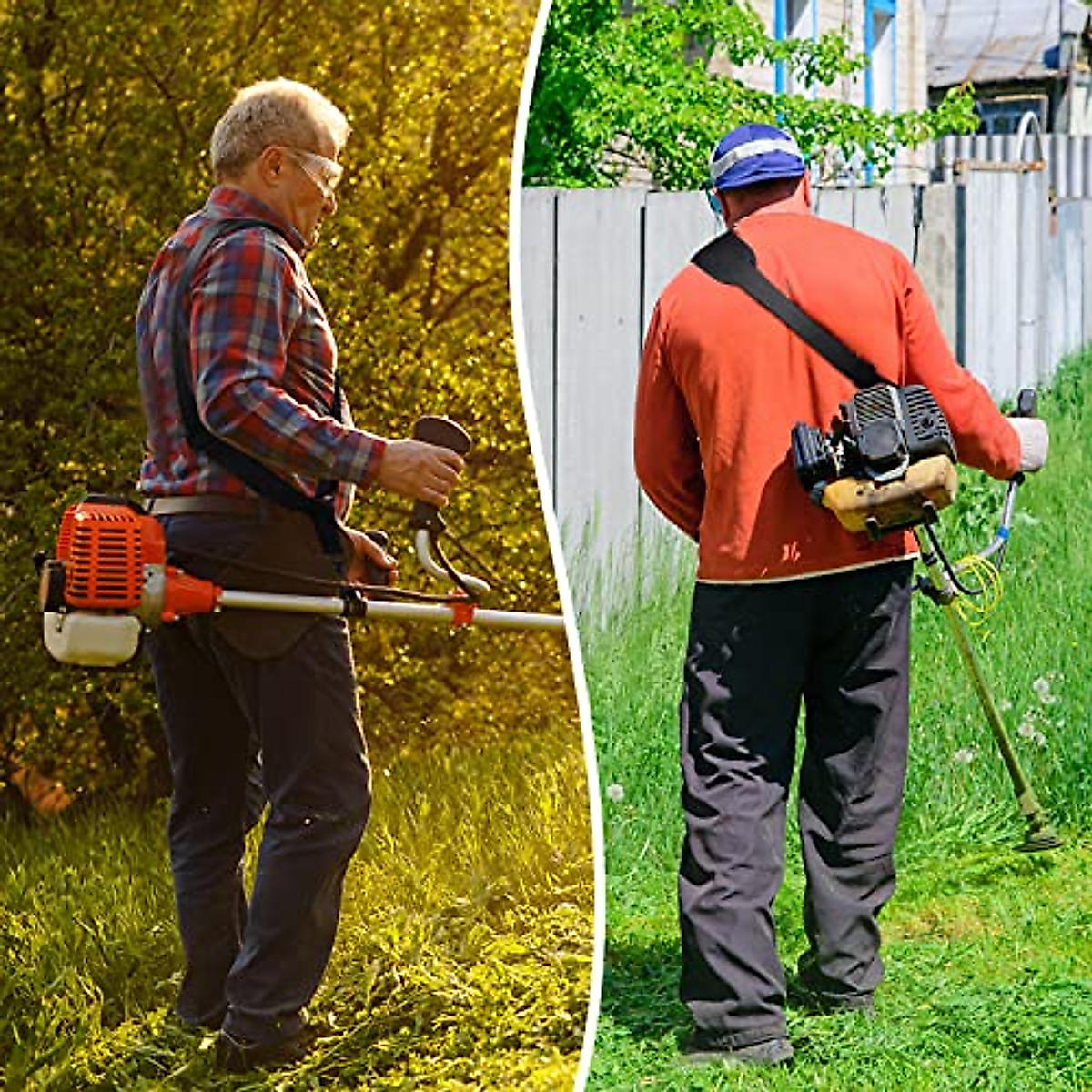 2 Pieces Shoulder Strap Trimmer Strap Adjustable Universal Leaf Blower Shoulder Harness Easy Release Strap String Trimmer Replacement Parts for Weeder, Leaf Blower, Multi Head System and All Types