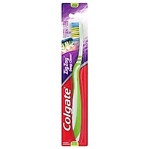 Colgate ZigZag Toothbrush, Medium, 1 Count