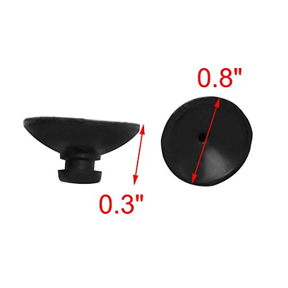 uxcell Rubber Household Wall Round Shaped Attachable Suction Cup 20mm Dia 6 PCS Black