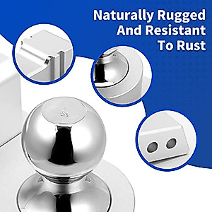 Boiarc Adjustable Trailer Hitch, 6" Drop/Rise Drop Hitch Ball Mount for 2-Inch Receiver, 2" and 2-5/16" Stainless Steel Dual Balls 12,500 LBS GTW, Aluminum Tow Hitch with Double Anti-Theft Pins Locks