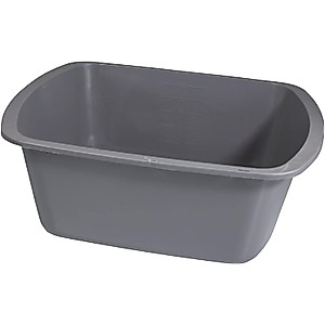 Wash Basins – Rectangular Plastic Hospital Bedside Soaking Tub [2 Pack] Small 7 Quart Graduated Bucket - Portable Washbasin for Washing, Cleaning, Foot Bath, Washing Dishes, Face Cleansing Bowl