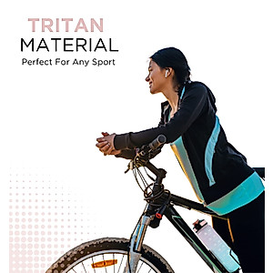 Elcreek 32oz Motivational Water Bottle with Time Marker, Tritan Material, Straw, LeakProof, BPA-Free, Ideal for Fitness & Outdoor Sports