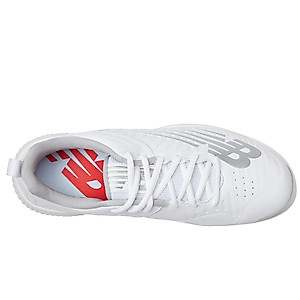 New Balance Women's FuelCell Fuse V3 Molded Softball Shoe, White/White, 8