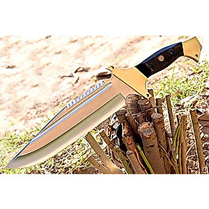 Wilson Roy Hand Made D2 steel Knife Camping, Hunting and Survival Full Tang Knife Big Rambo Knife