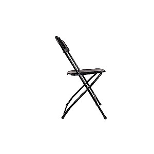 BTEXPERT Plastic Folding Steel Frame Commercial High Capacity Event Chair Lightweight Set for Office Wedding Party Picnic Kitchen Dining Church School Set of 2, Black