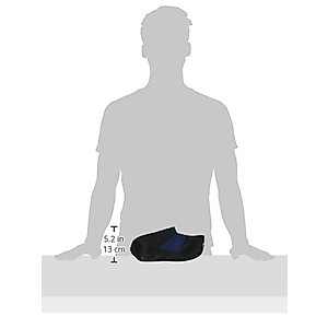 Nufoot Booties Men's Shoes, Foldable & Flexible Footwear, Fold and Go Travel Shoes, Yoga Socks, Indoor Shoes, Slippers, Black with Navy Stripes, Large