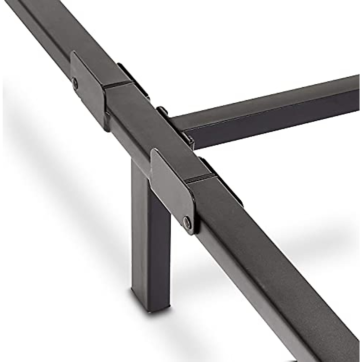 Amazon Basics Metal Bed Frame, 9-Leg Base for Box Spring and Mattress, King, Tool-Free Easy Assembly, Black, 79.5" L x 76" W x 7" H