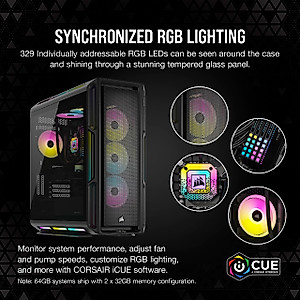 Corsair Vengeance i8100 Series Gaming PC - Liquid Cooled Intel® Core™ i9 12900KS CPU - NVIDIA® GeForce RTX™ 4090 GPU - 4TB M.2 SSD - 64GB Dominator Platinum RGB DDR5 Memory - Black