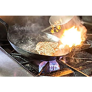 Matfer Bourgeat, Gray 0 Black Steel Round Frying Pan, 10 1/4-Inch