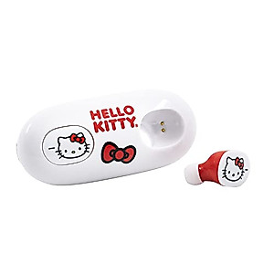 eKids Hello Kitty Bluetooth Earbuds with Microphone, Kids Wireless Earbuds with Charging Case for Ear Buds, for Fans of Hello Kitty Gifts and Merchandise