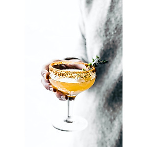 Lux Life Cocktail Sugar - Gluten & GMO-Free Cocktail Rimming Sugar - Vegan & Kosher Rimming Sugar - Rimming Sugar for Cocktails, Daiquiris, Cosmopolitans & Margaritas (4oz, Gold Sugar)