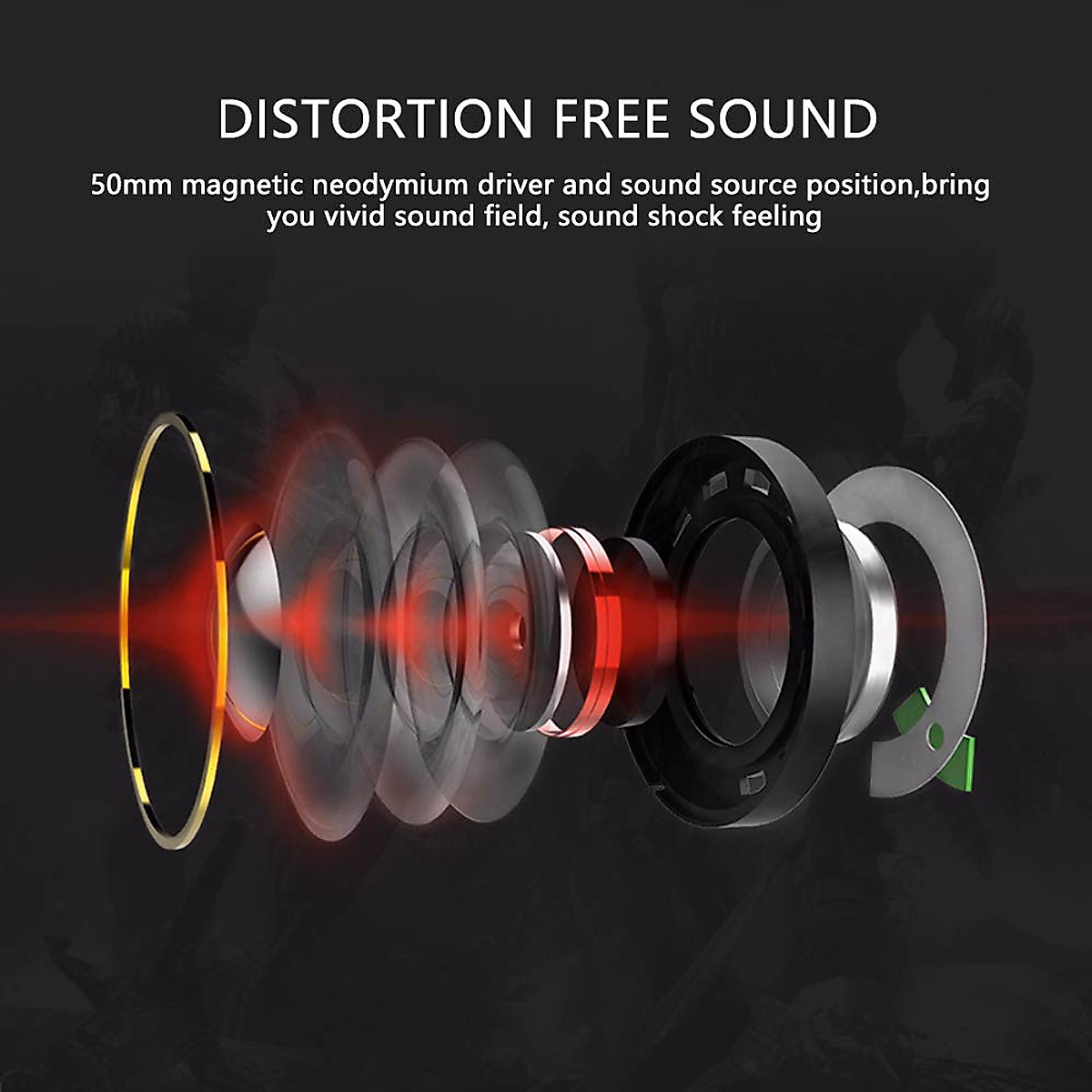 HP USB PC Gaming Headset with Microphone. 7.1 Surround Sound, RGB LED Lighting, Noise Isolating Over Ear Game Headphones with Detachable Mic for PC, PS4, Mac, Laptop - Black