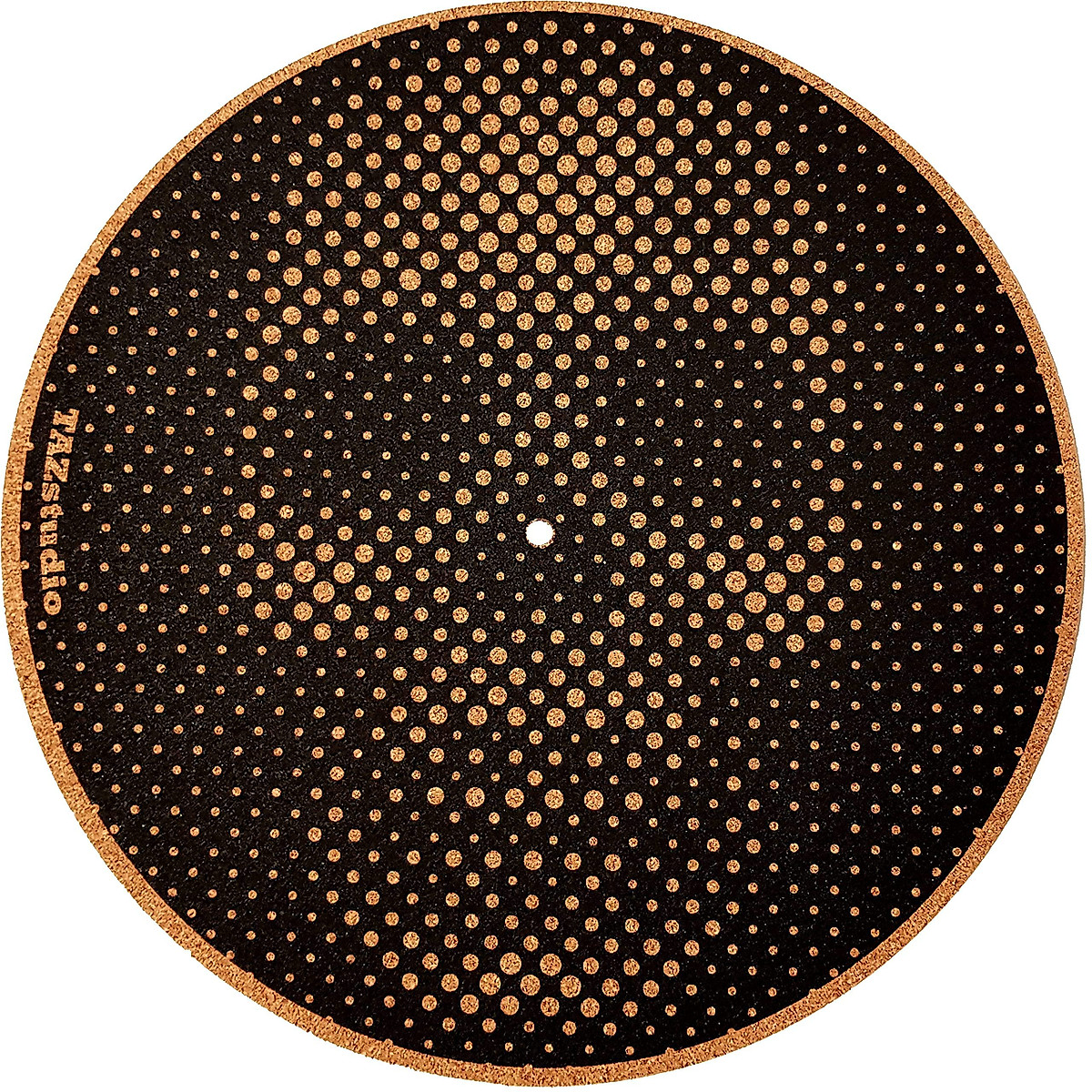 TazStudio Premium slipmat - Cork Turntable Mat [4mm Thick] for Better Sound Support on Vinyl LP Record Player - Cork mat Original Geometric Design Psychedelic Geometric Skull Art-m10