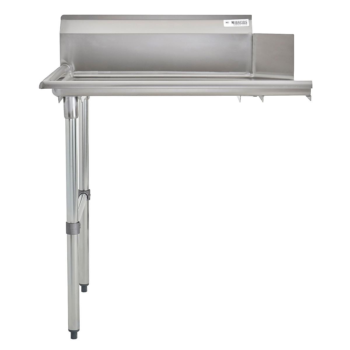 Kratos Commercial Restaurant Sink, 16-Gauge 2' Clean Dishtable with Left Drainboard (31X-034)