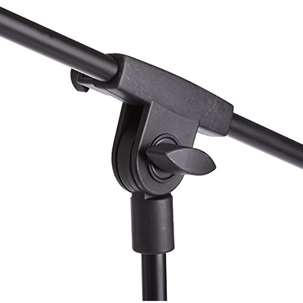 Amazon Basics Adjustable Boom Height Microphone Stand with Tripod Base, Up to 85.75 Inches - Black