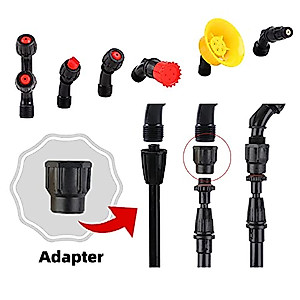 Aimela Sprayer Nozzle Tips,6 Piece Multifunctional Spray Combination,Adjustable Nozzle,Suitable For Replacing Backpack Sprayer Nozzle,Farm Nozzle,Water Pump Nozzle And Orchard Nozzle
