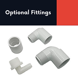 Generic 6-1/2 Inch Plastic Floor Drain Cover with Drain Ports, Includes Fittings, Replacment Floor Strainer Kit 6.5"", White, JR1001