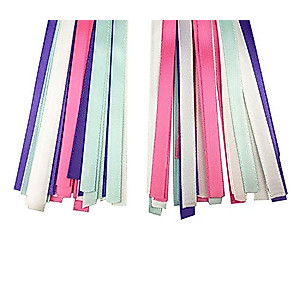 PLATT Kid's Bicycle Handlebar Streamers Colorful Ribbons Tassel for Girls Boys Bicycle Handlebar Scooter Handgrip (Purple 1Pair)