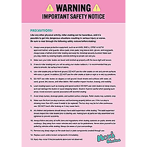 Moxi Skates - Beach Bunny - Fashionable Womens Roller Skates | Strawberry Lemonade | Size 7