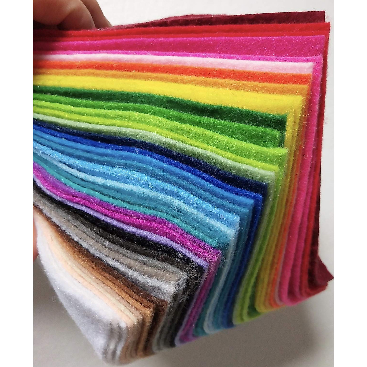 Felt Sheets - Multi Color Variety Pack - 40 Pieces - 15 cm x 15 cm (6 inches x 6 inches) - Felt Pieces - Felt Squares - 1.4mm Thickness - Soft Felt - DIY Fabric Squares