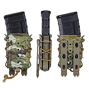 IDOGEAR Mag Pouch 5.56mm 7.62mm Rifle Magazine Pouches Molle Tactical Airsoft Poly Mag Carrier Hunting Equipment Holder (camo)