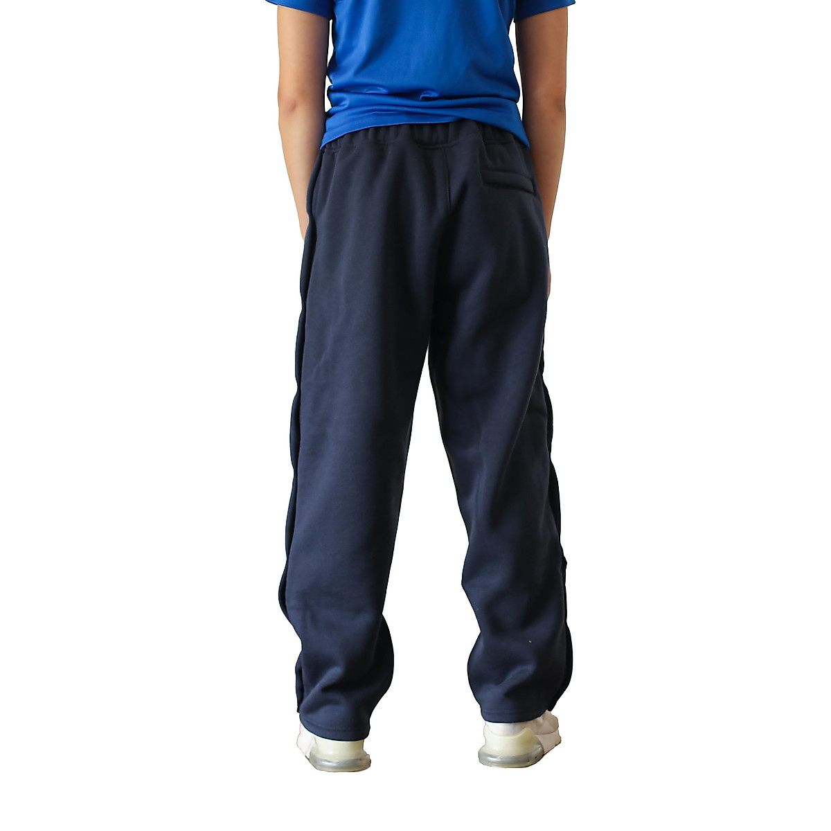 Funny Guy Mugs Retro Tearaway Sweatpants - Premium Breakaway Pants (Navy Blue, Youth Medium)