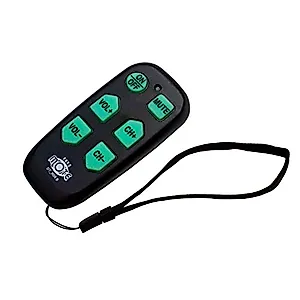 Universal Big Button TV Remote - DT-R08B EasyMote | Backlit, Easy Use, Smart, Learning Television & Cable Box Controller, Perfect for Assisted Living Elderly Care. Black TV Remote Control