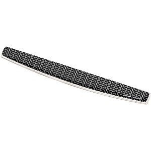 Fellowes Photo Gel Keyboard Wrist Rest with Microban Protection, Black Chevron (9550001)