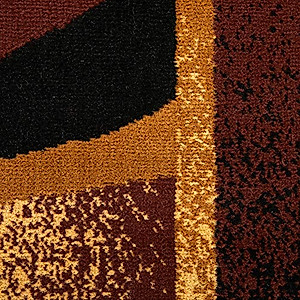 Home Dynamix Konya Contemporary Modern Area Rug 3 Piece Set Border Brown Beige Black