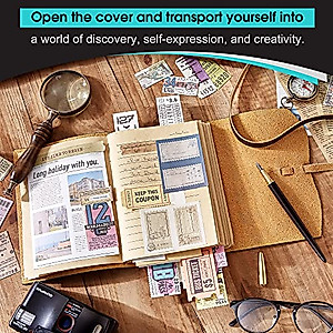 RILIHO Leather Journal Notebook - 5x7 inches Genuine Leather Bound Journal Handmade Vintage Journal For Man and Women - Brown Writing Journal,Gifts For Man Travel Journal 240 Page